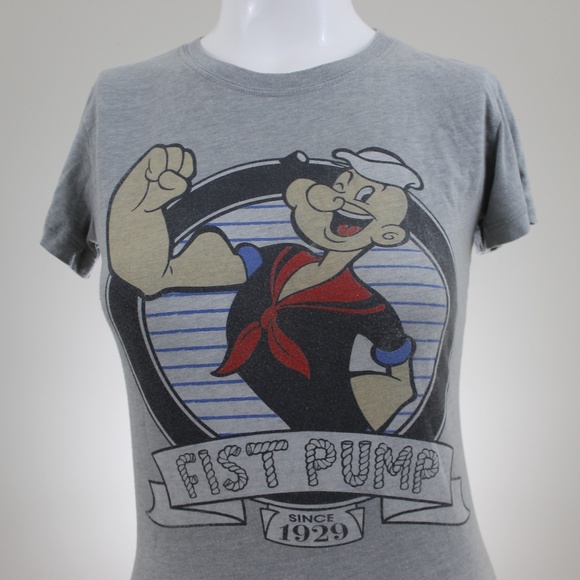 Popeye | Tops | Juniors Popeye Fist Pump Since 929 Tshirt | Poshmark
